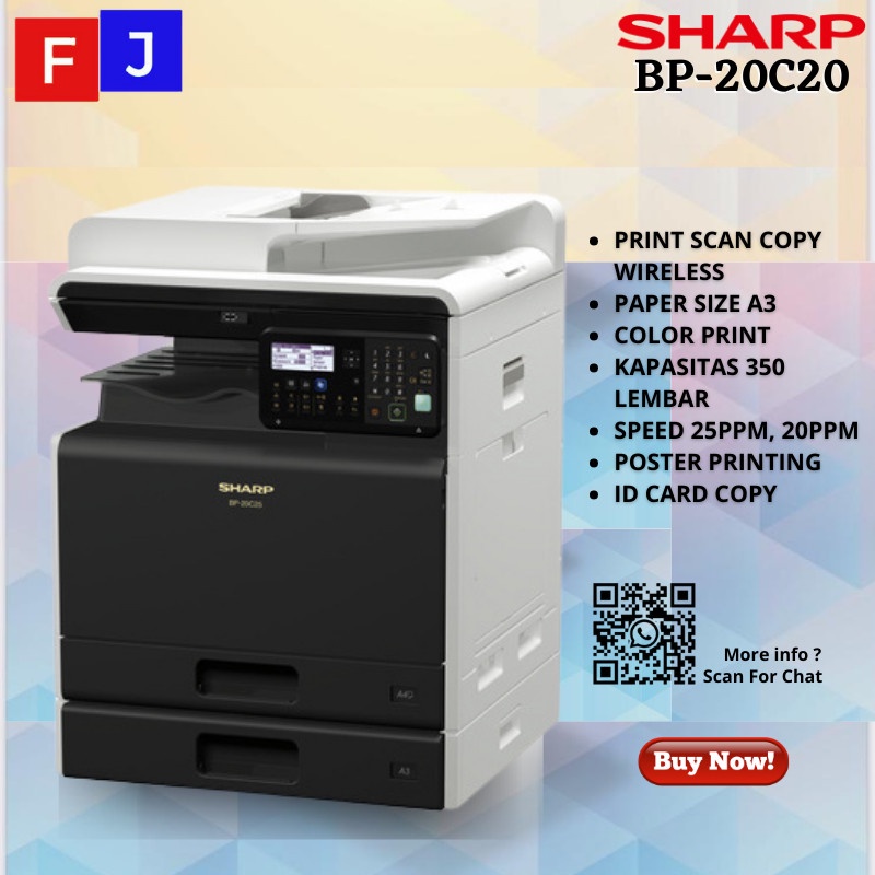 Jual Mesin Fotocopy Warna A3 Multifungsi Sharp BP-20C20 GARANSI RESMI | Shopee Indonesia