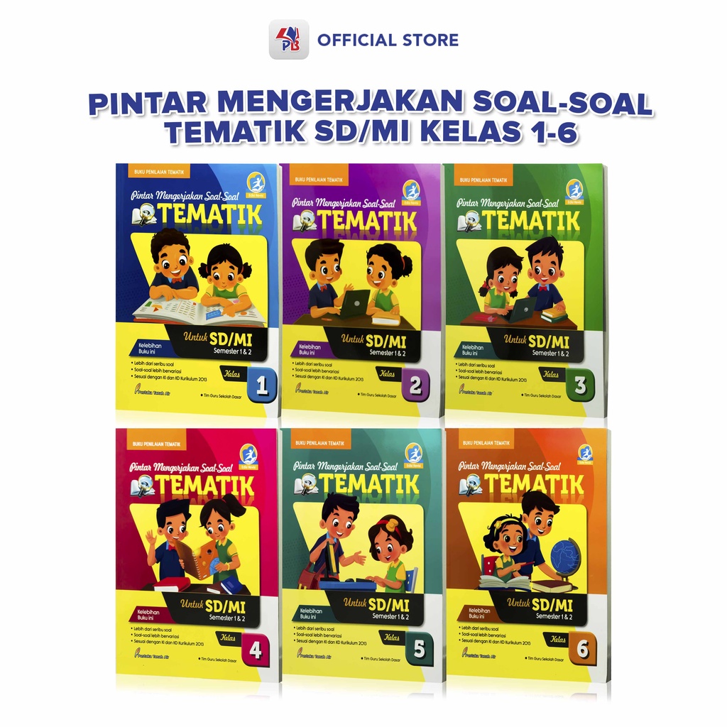 Jual Buku Sekolah / Buku Tematik SD Kelas 1 2 3 4 5 6 : Pintar Mengerjakan Soal - Soal Tematik ...