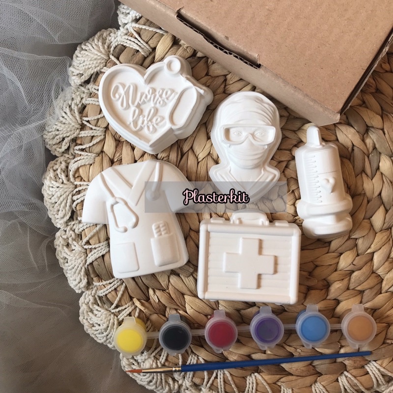 Jual Nurse Life Plasterkit/DIY meluki/melukis patung gypsum/kado ultah/hampers ultah | Shopee ...