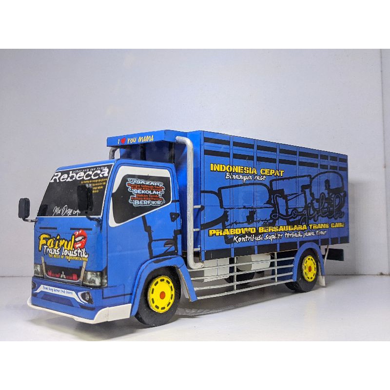 Jual miniatur truk oleng /Papercraft bisa custom nama dan gambar ...