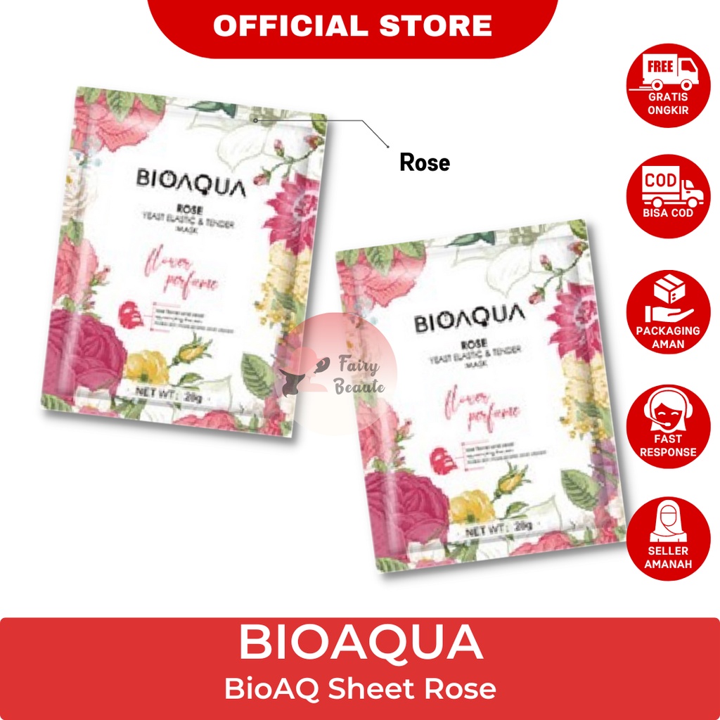 Jual BIOAQUA Sheet Mask Masker Wajah Flowers Series 28g Hydrating ...