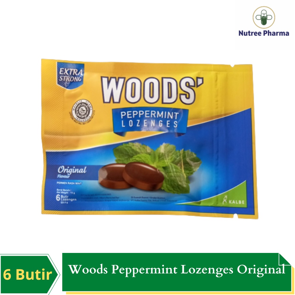 Jual Woods Peppermint Lozenges Original Flavour Isi 6 butir | Shopee ...