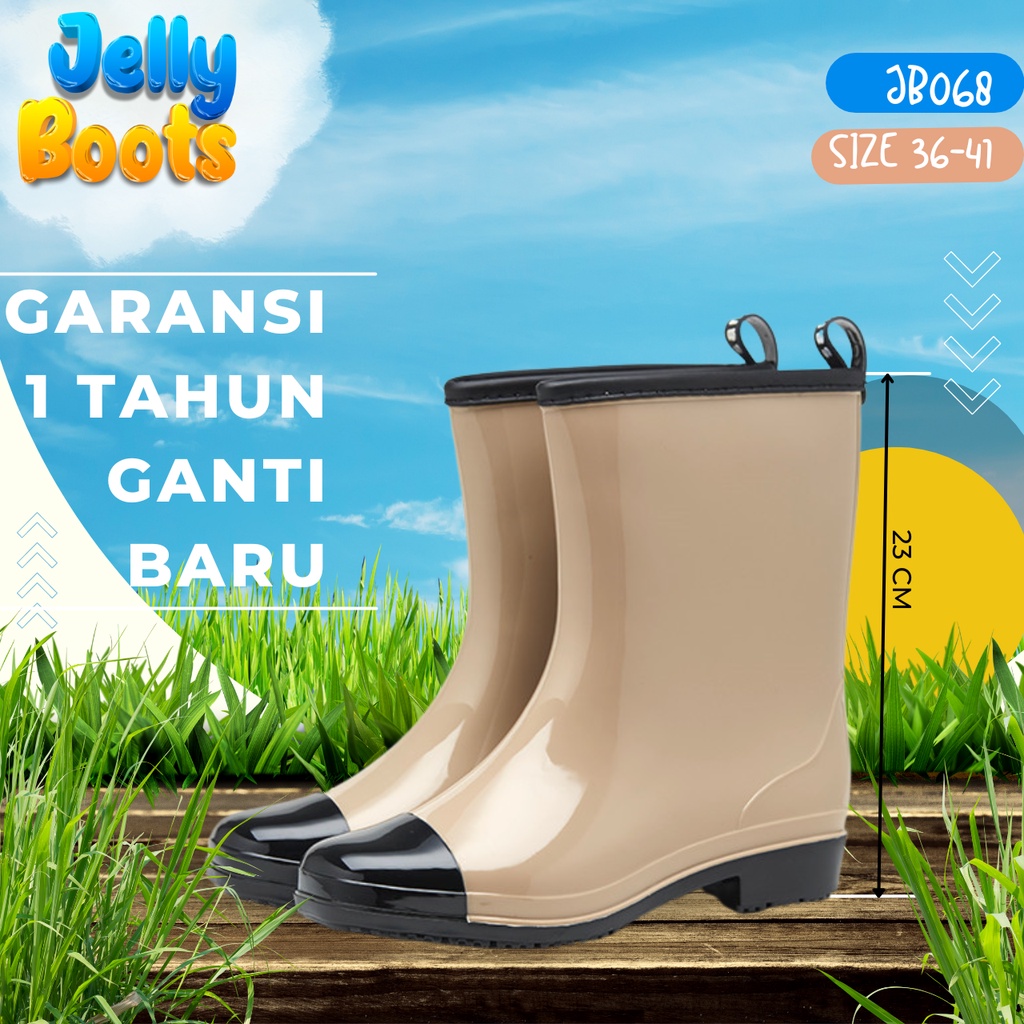 Jual Jelly Boots | JB068 | 36-41 | Sepatu Boots Pendek Karet PVC Sepatu ...