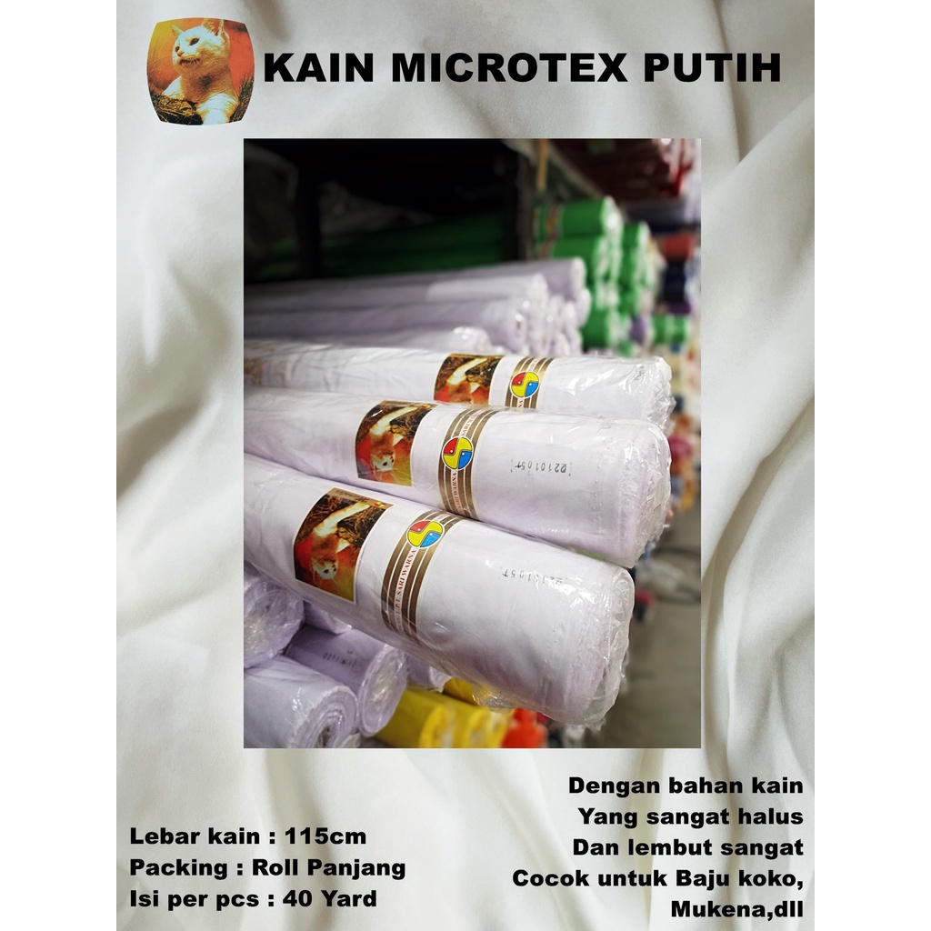 Jual KAIN MICROTEX PUTIH | Shopee Indonesia