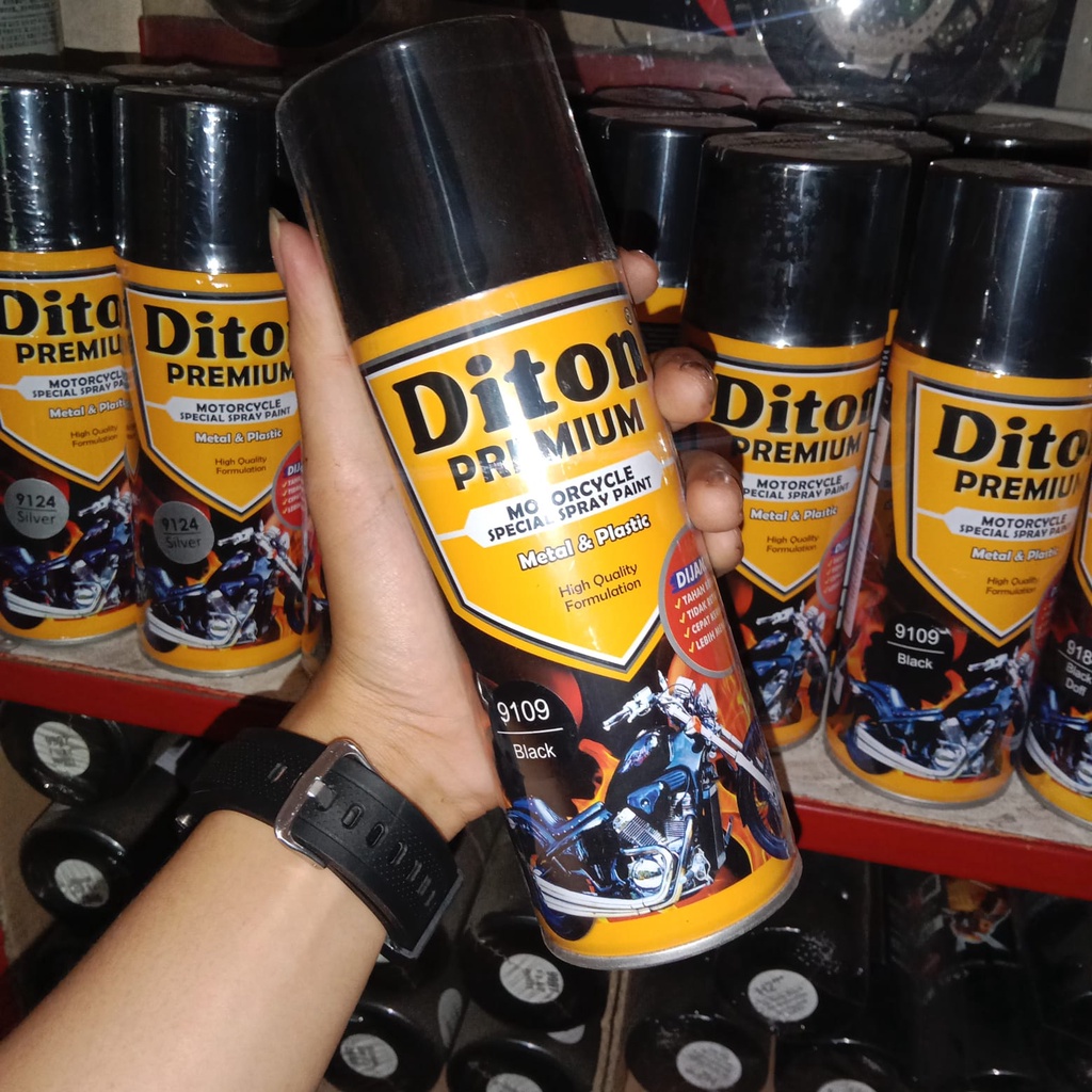Jual Diton Premium Black 9109 400ml/ Cat Semprot Diton/ Cat Semprot ...