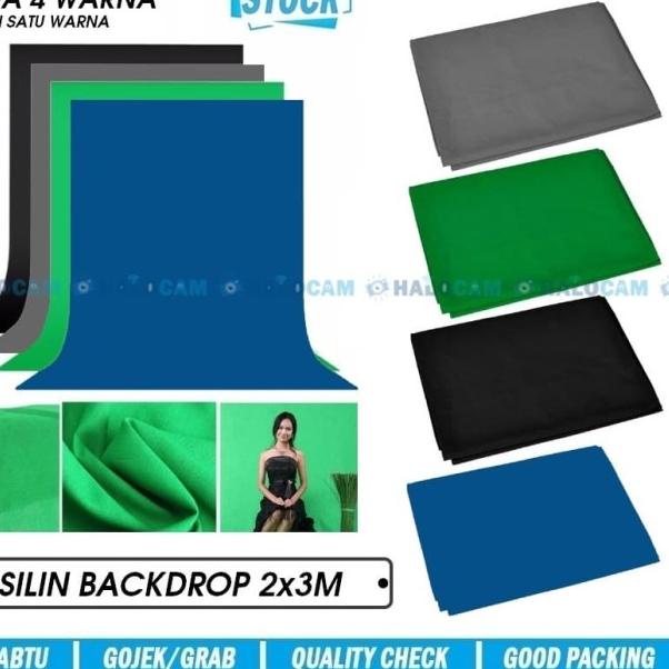 Jual Backdrop/Background Foto Studio Screen 2x3m (Blue,Black,Green,Grey ...