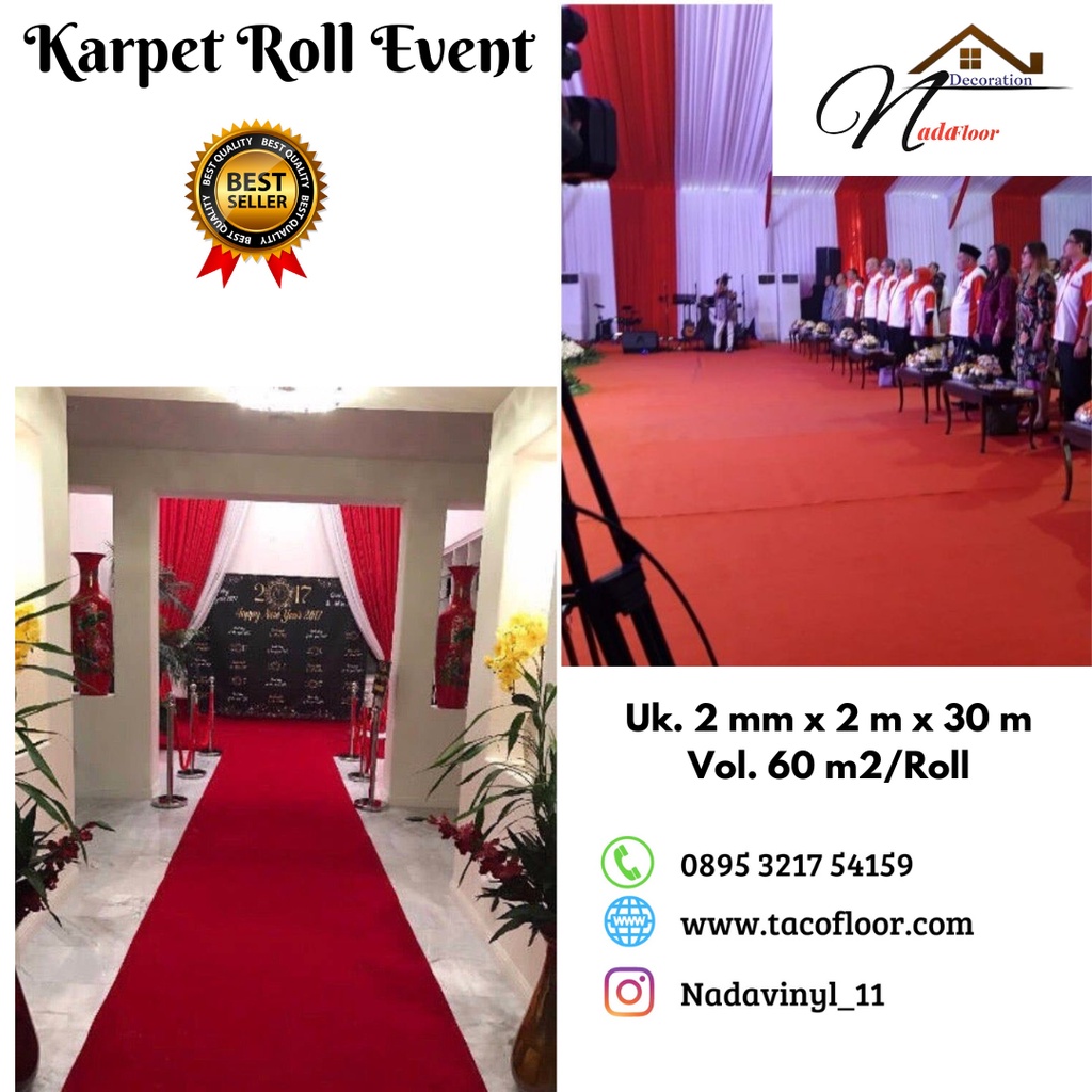 Jual Karpet Roll Bludru Karpet Pameran / Panggung/ Event Termurah ...