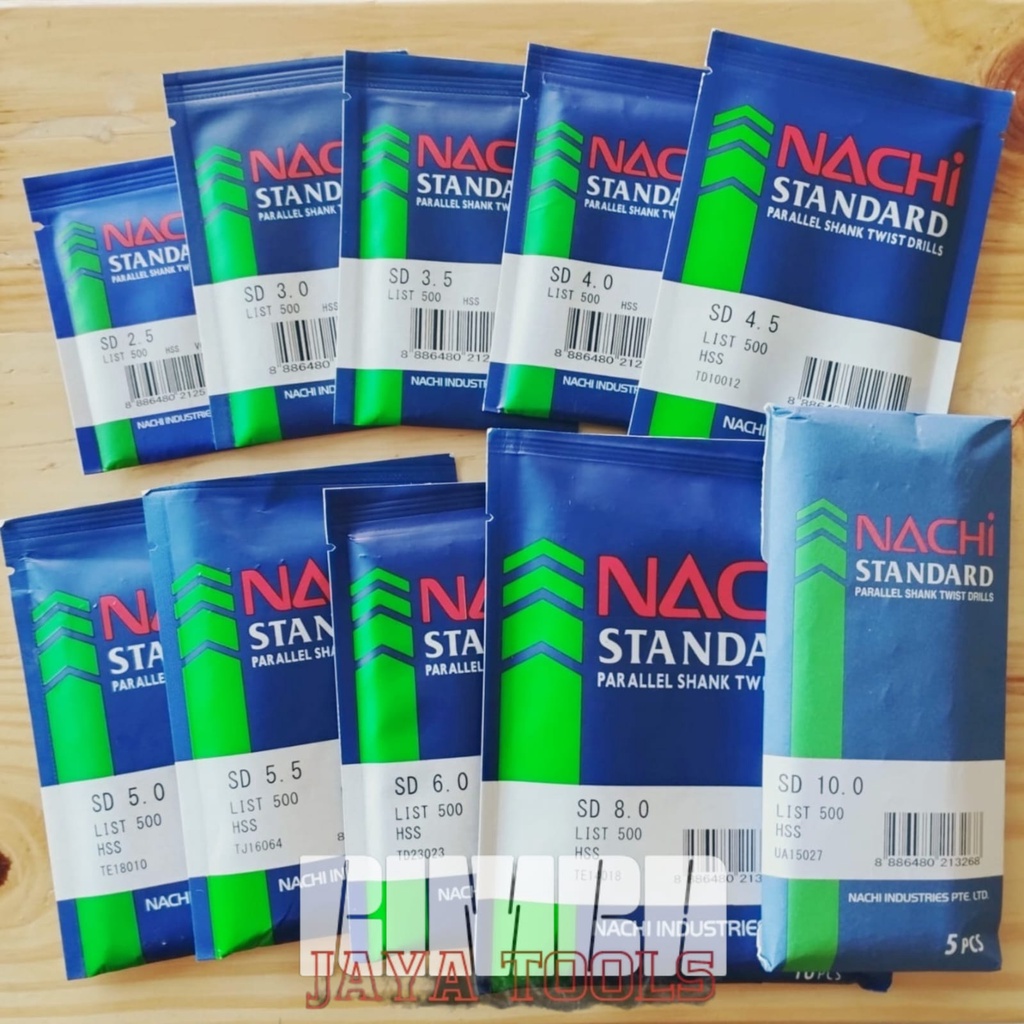 Jual Mata Bor Besi NACHI Eceran ukuran 2mm 3mm 4mm 5mm 6mm 7mm 8mm 9mm ...