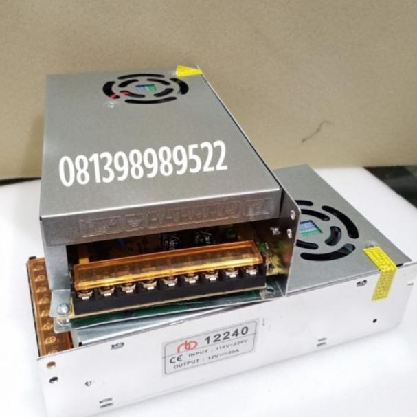 Jual Adaptor 12V 20A Power Supply Switching LED Jaring 20 Ampera 12 ...