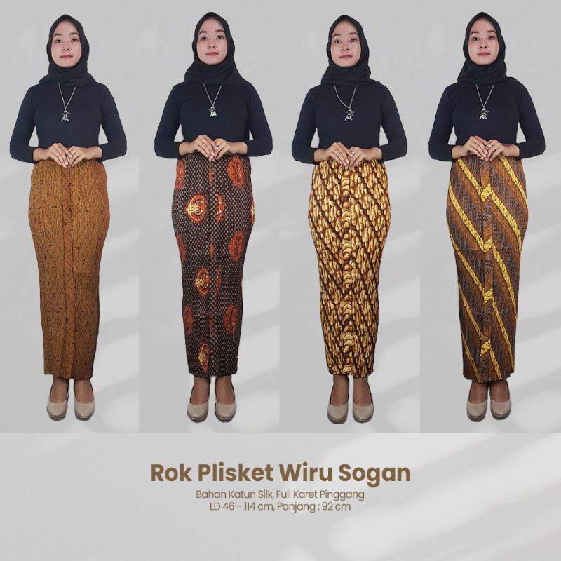 Jual Rok Plisket Wiru Motif Batik Sogan All Size - Joglo Batik | Shopee ...
