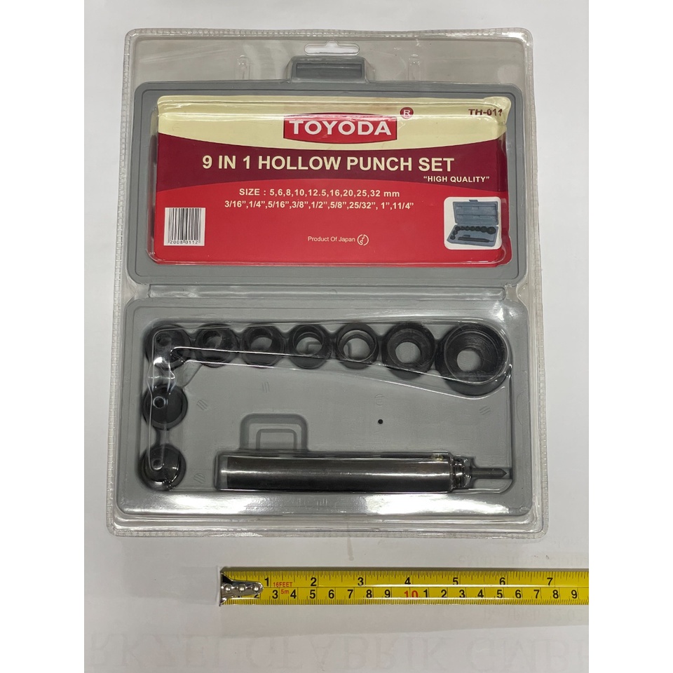 Jual Hollow Punch Set 9 in 1 Alat pembolong plat set Toyoda Original ...