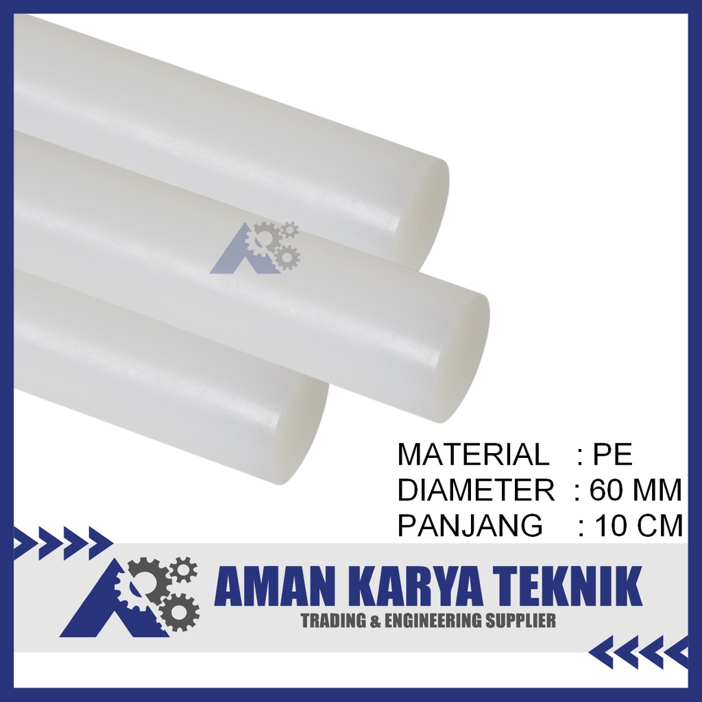 Jual Nylon/Polyethylene Batangan ( PE Rod ) Dia. 60 mm x 100 mm | Shopee Indonesia