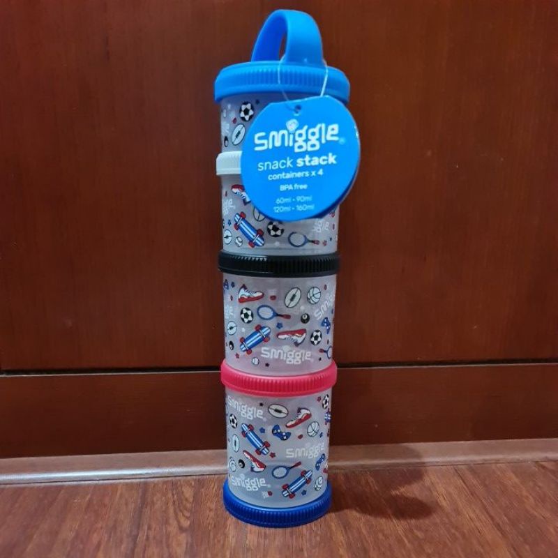 Jual SMIGGLE SNACK STACK CONTAINERS X4 | Shopee Indonesia