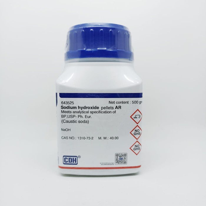 Jual Sodium Hydroxide Pellets Ar Meets Analytical Specification 500 G ...