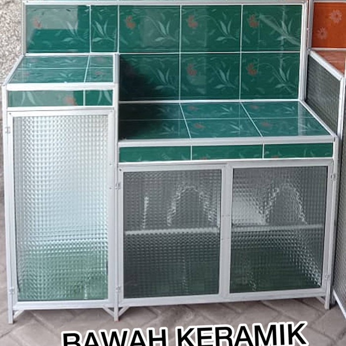 Jual Rak Rak Piring Kompor Undak 3 Pintu Kitchen Set Keramik Alumunium ...