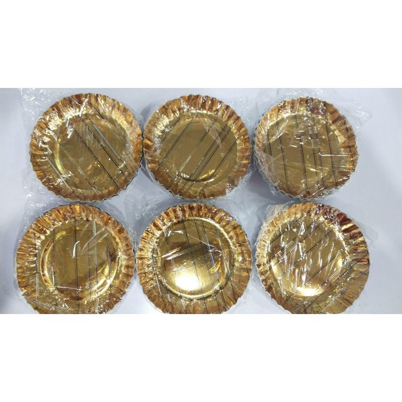 Jual 10pcs Piring Kertas Gold Tart Cake /piring Kue ulang tahun mas kecil | Shopee Indonesia