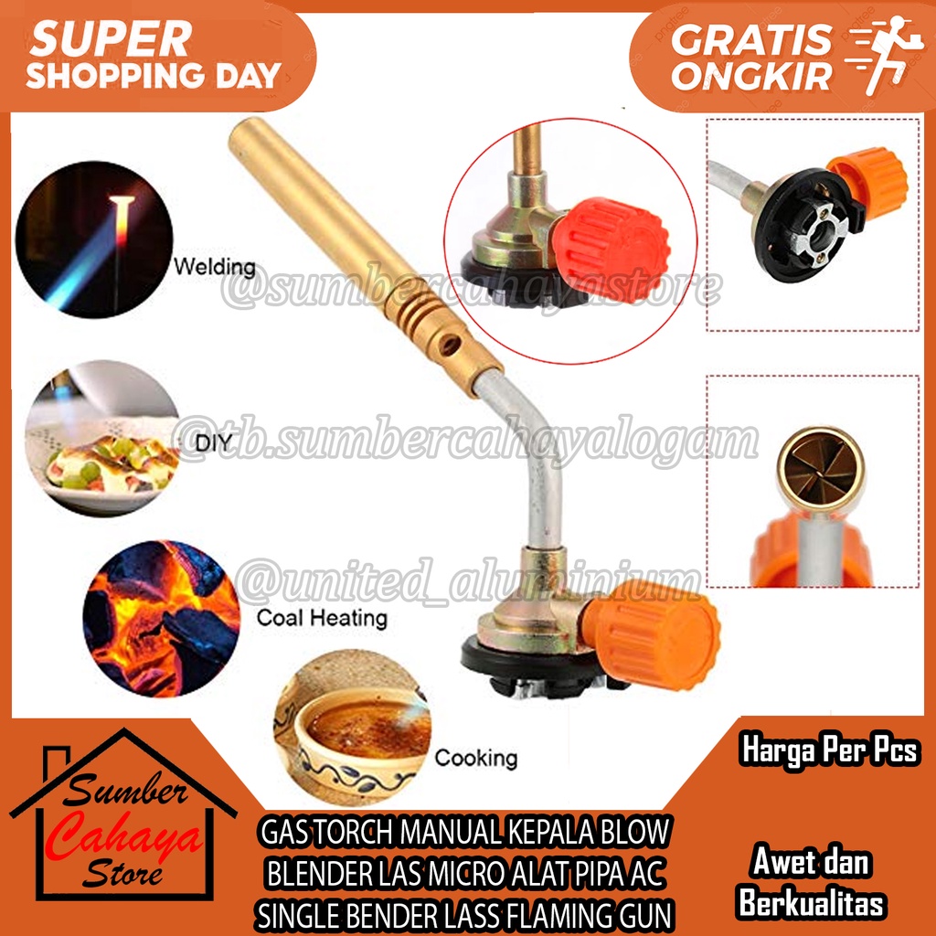 Jual Kepala blow Torch Flame Gun Manual Kepalak Blow Blender Las Micro ...