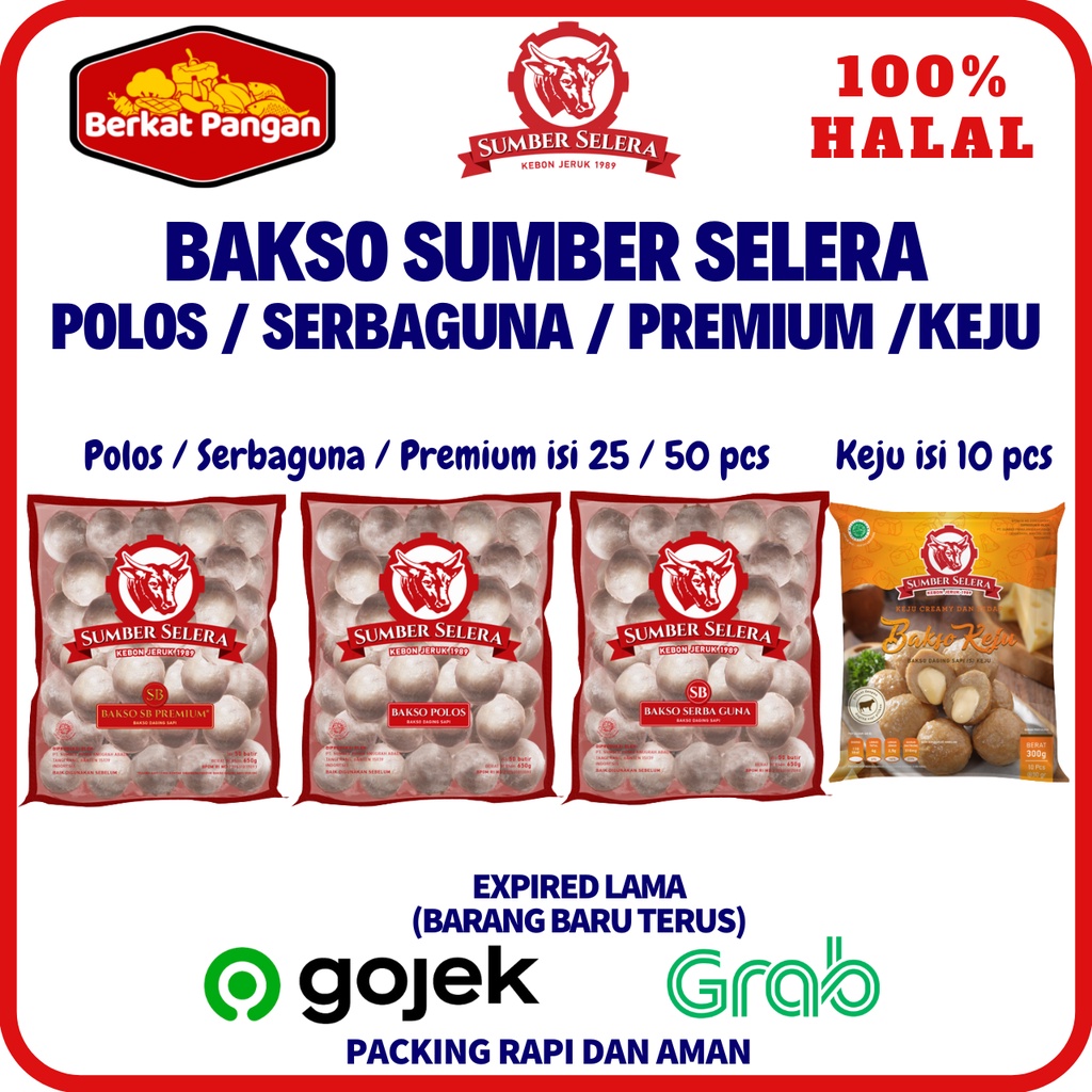 Jual Bakso Sumber Selera Polos / Premium / Bakso Keju isi 25 isi 50 | Shopee Indonesia