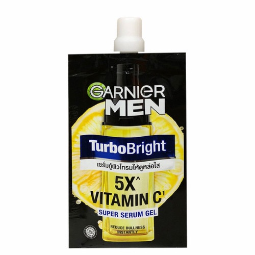 Jual GARNIER MEN TURBOBRIGHT 5X VITAMIN C SUPER SERUM GEL 7 ML | Shopee Indonesia
