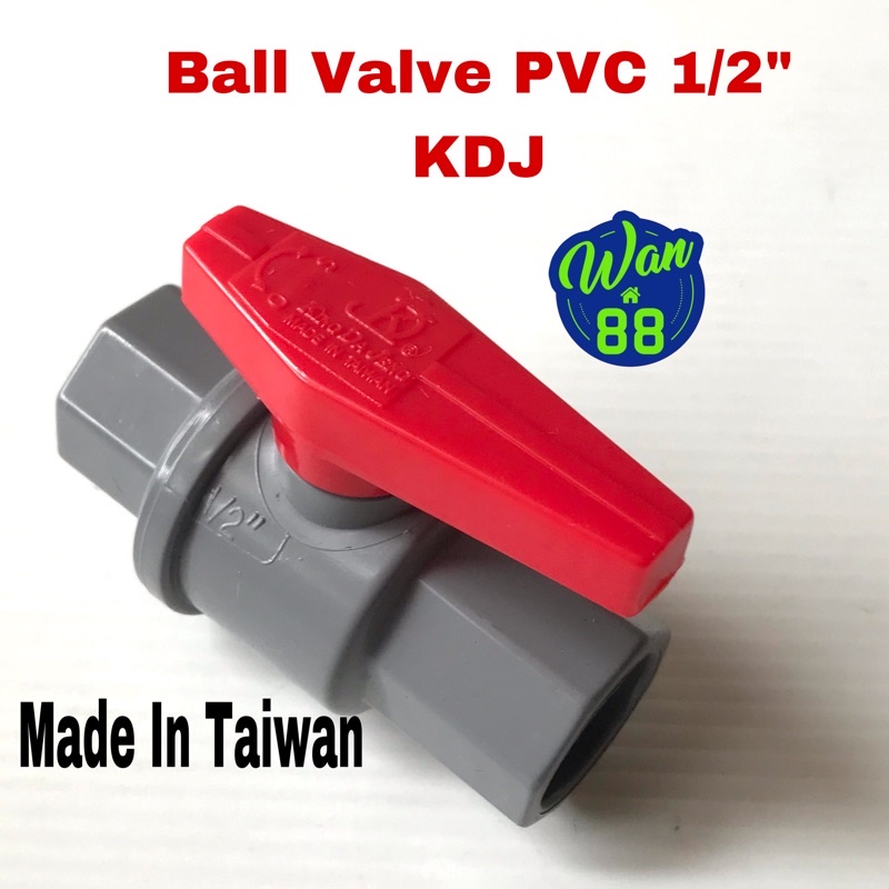 Jual Ball Valve PVC 1/2” KDJ Made in Taiwan | Shopee Indonesia
