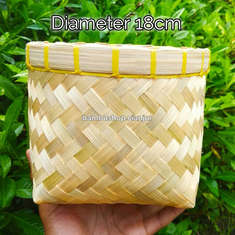 Jual Tumbu Bambu Hampers 18cm | Bakul Anyaman Bambu | Tolok Bambu Wadah ...