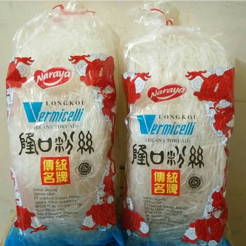 Jual Naraya Soun Jagung Soun Soto Soun Bakso Vermicelli Longkou Sohun 500gr Shopee Indonesia