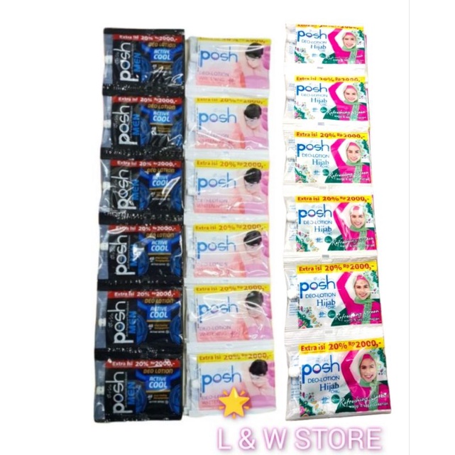 Jual Deodorant Posh Sachet 1 Renteng Isi 12pcs/Deodorant Men | Shopee ...