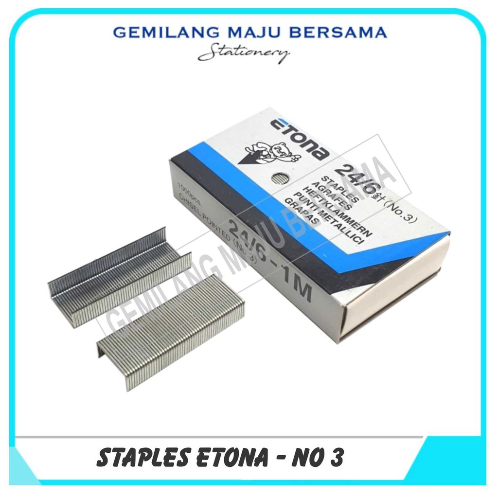 Jual Isi Staples Etona No 3 Atau 24/6 | Shopee Indonesia