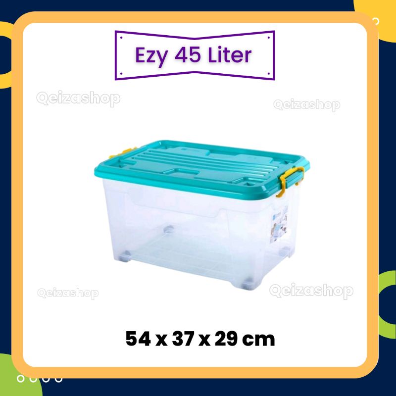 Jual PROMO EZY CONTAINER BOX CB 45 LITER TRANSPARAN BENING KOTAK ...