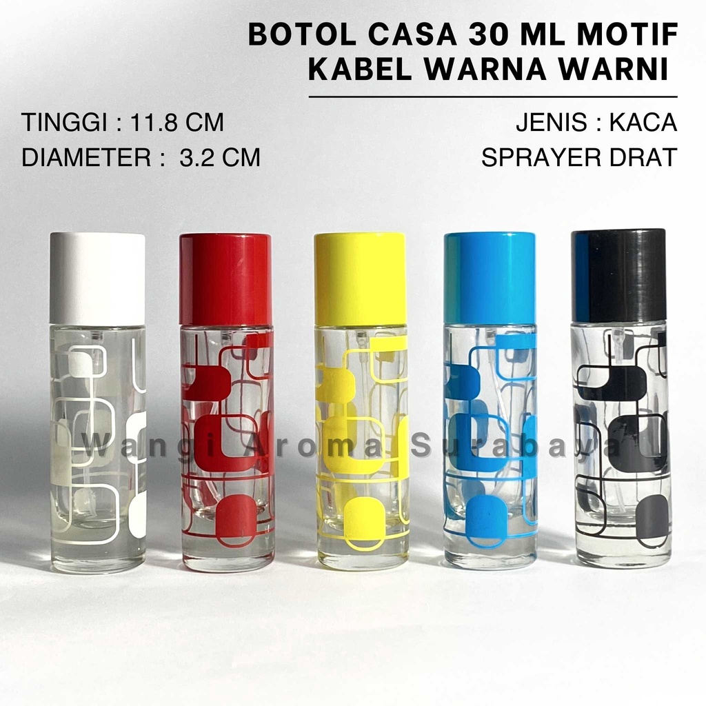 Jual Botol Casa Kabel 30ML Spray Drat Warna - Botol Parfum Casa Drat ...