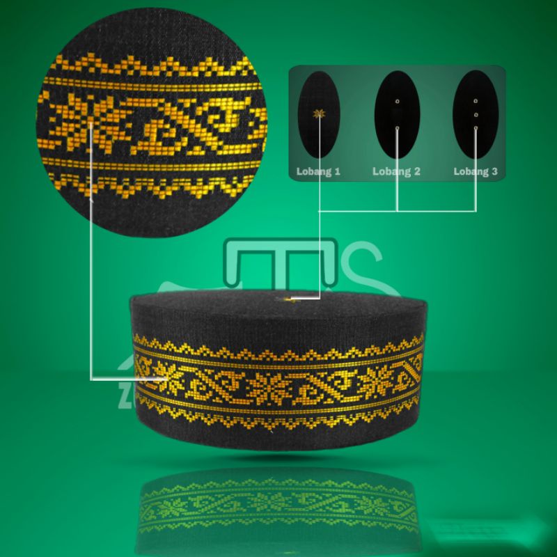 Jual kopiah tenun songket peci pria dipakai pesantren pernikahan ijab ...