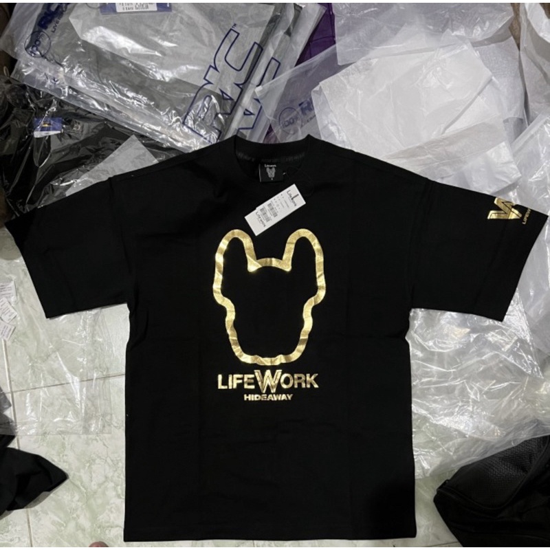Jual LIFEWORK LOGO BLACK GOLD | Shopee Indonesia