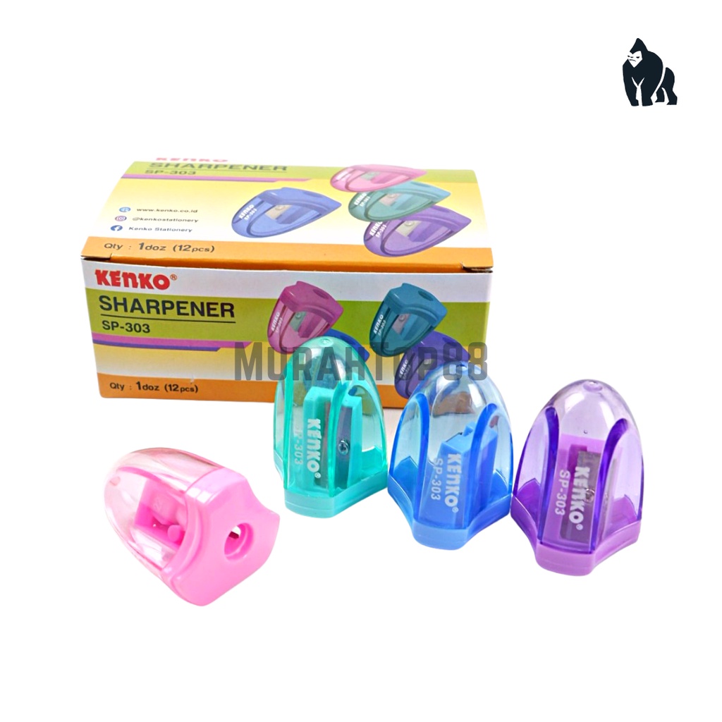 Jual Serutan Tabung Kenko SP-303 / Rautan Pensil Kecil 1 Lubang / Pencil Sharpener + Wadah ...