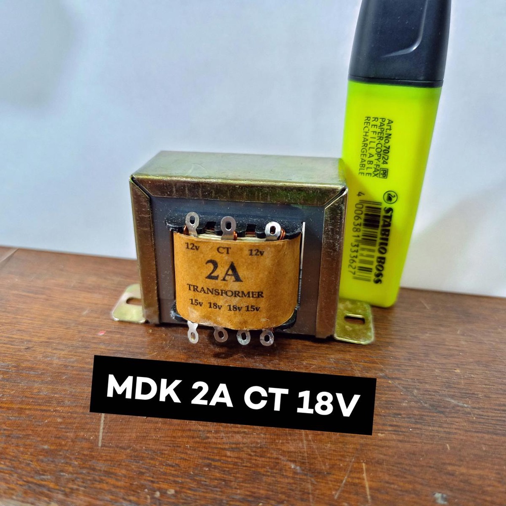 Jual Trafo 2A CT 18V MDK / Travo MDK 2 Ampere CT 18 Volt Tembaga Murni | Shopee Indonesia