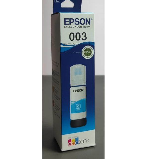 Jual TINTA EPSON 003 CYAN ORIGINAL EPSON 100% | Shopee Indonesia