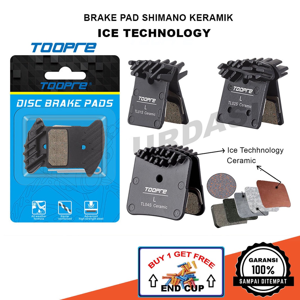 Jual Kampas Rem Brake Pad Sepeda Ice Tech Shimano L03A DEORE XT XTR SLX ...