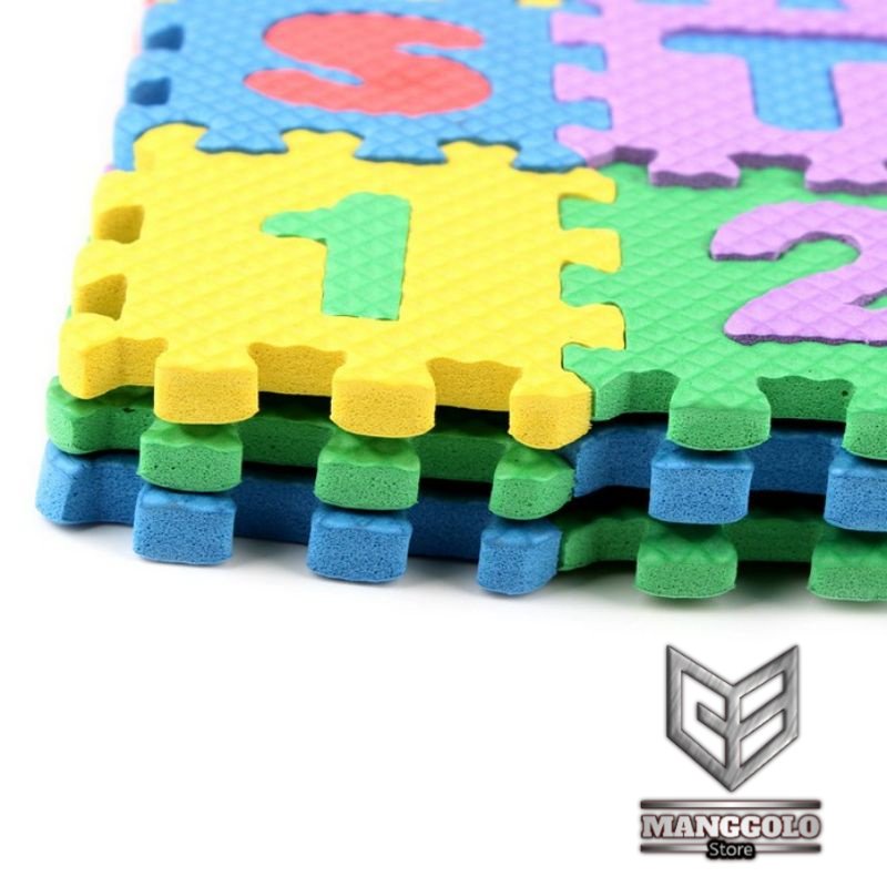 Jual Mainan edukasi anak puzzle foam alphabet dan angka alas lantai ...