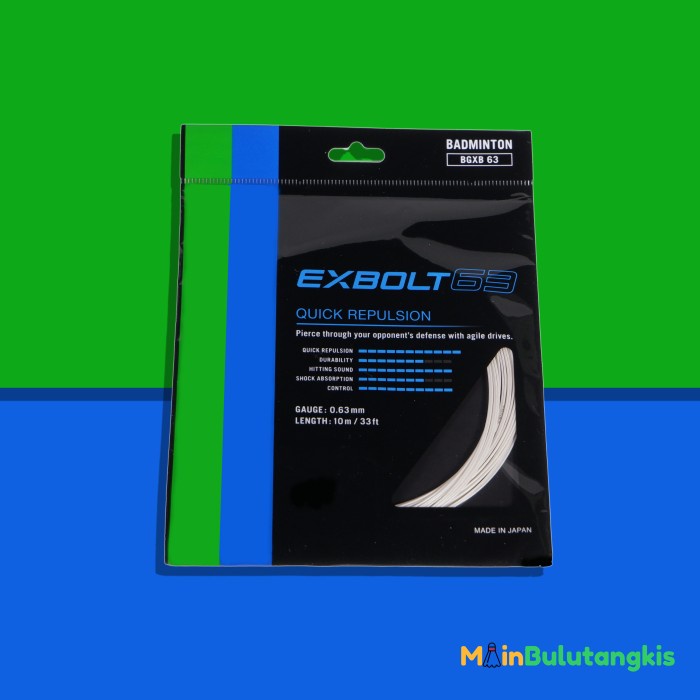 Jual ORIGINAL!! Senar Raket Badminton Exbolt 63 | Shopee Indonesia