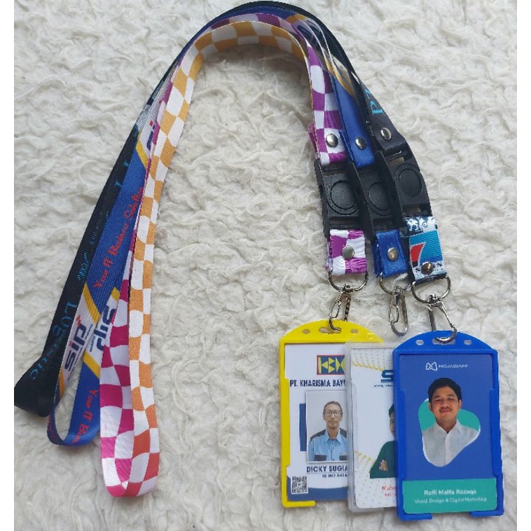 Jual Paket ID Card + Tali Lanyard Print Nylon lebar 2 cm , Print Custom ...