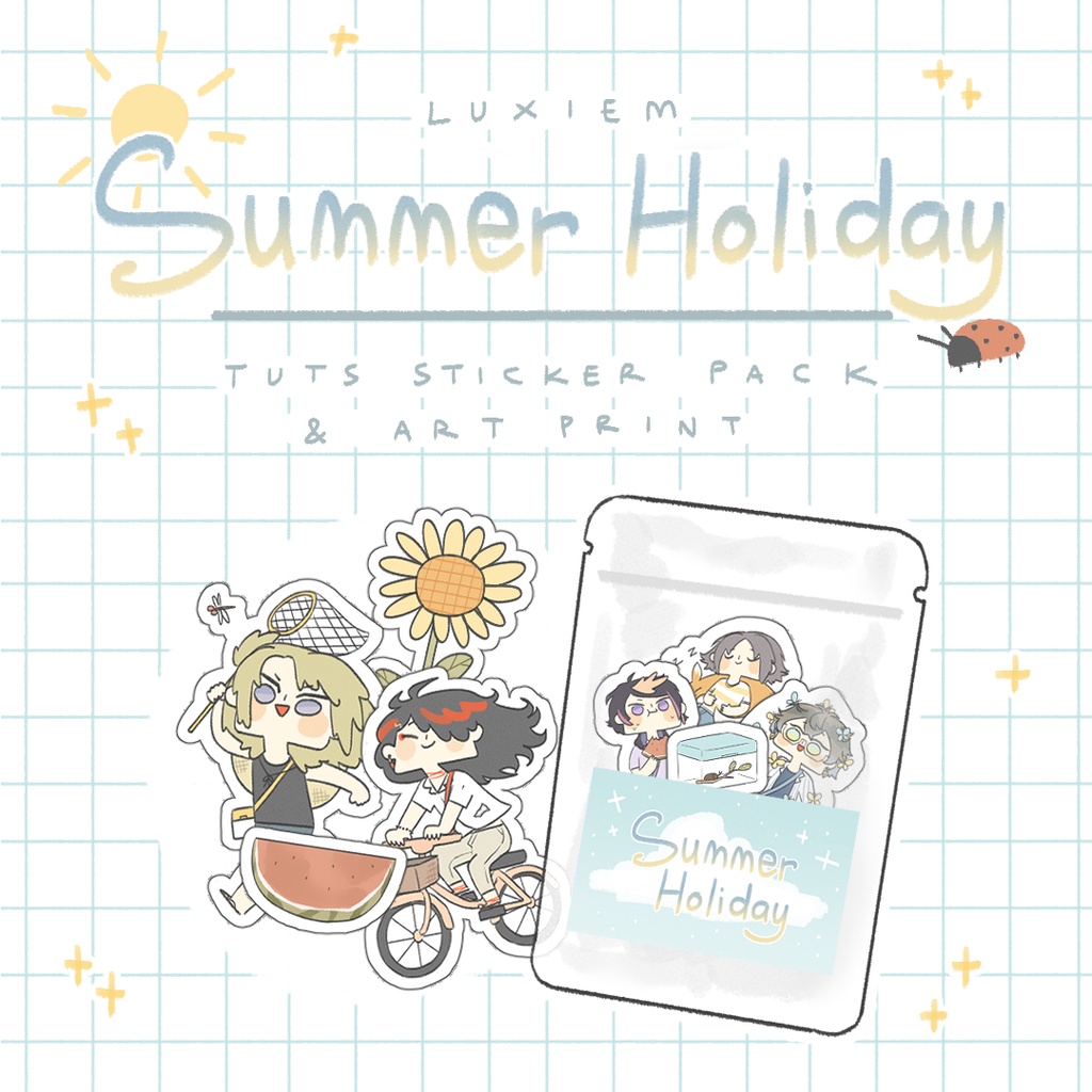 Jual SUMMER HOLIDAY Set Luxiem Sticker Pack Artprint Nijisanji | Shopee ...