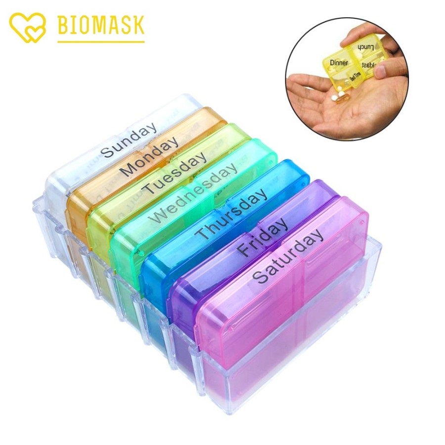 Jual BIOMASK - Kotak Obat Harian Kotak Vitamin Tempat Obat 7 hari ...