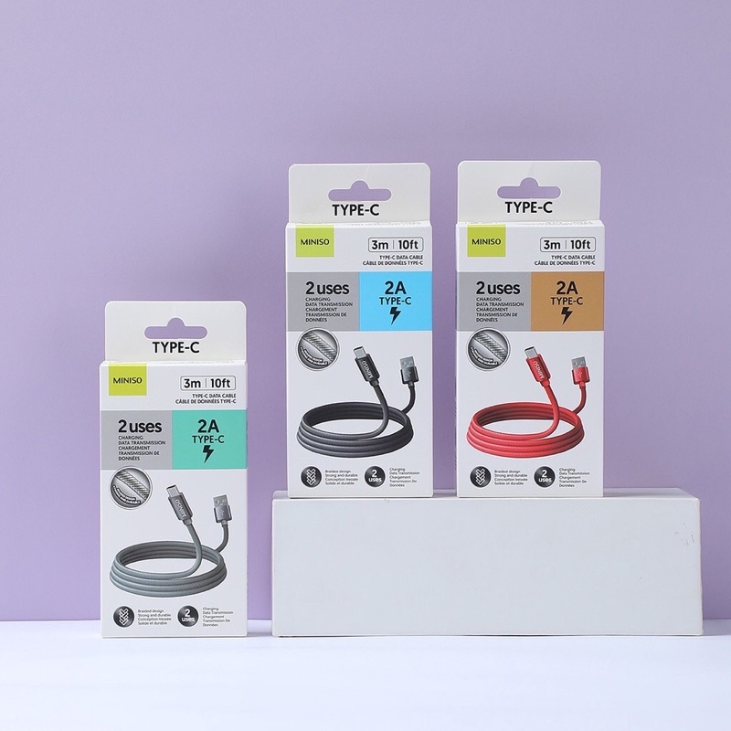 Jual Fast charging cable kabel data charger Miniso 2in1 Magnetic Type C ...