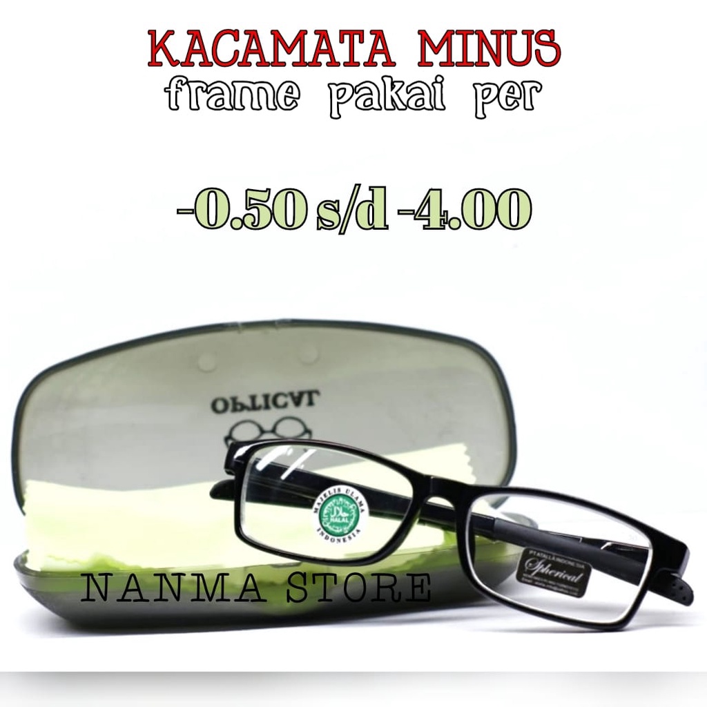 Jual Kacamata minus model kotak frame pakai per/kacamata rabun jauh ...