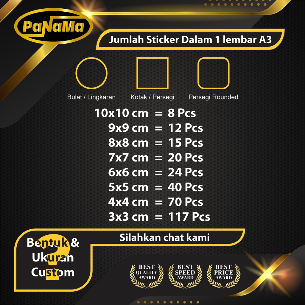 Jual Print & Cut Sticker Vinyl A3+, Cetak Kiss Cut Stiker Label Vinyl ...