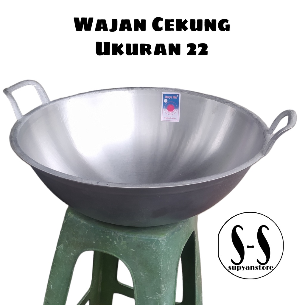 Jual Wajan cekung no 22 kuali Wok pan kuali wajan jumbo besar anti ...