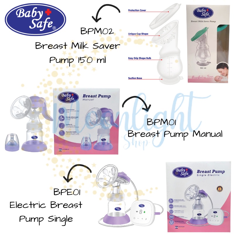 Jual Baby Safe Pompa asi Manual Electric Breast Pump Single | Shopee ...