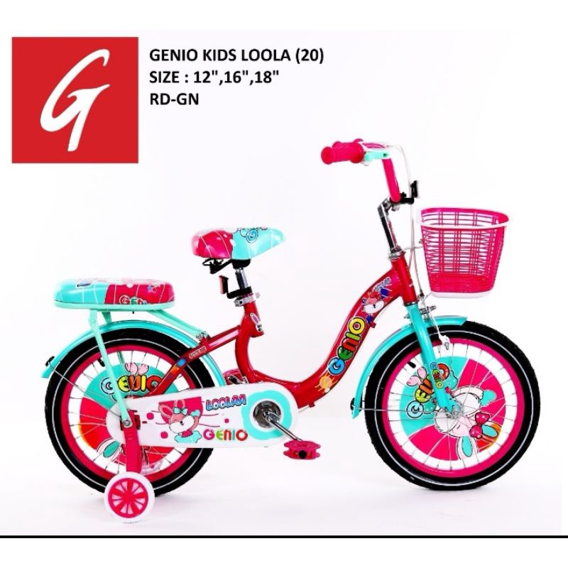 Jual Sepeda Anak Perempuan Mini Ukuran 12 / 16 / 18 Genio Loolaa Murah ...