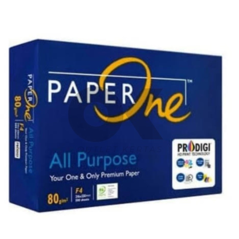 Jual Kertas HVS F4 PAPERONE 80gr (harga per 1 rim) | Shopee Indonesia