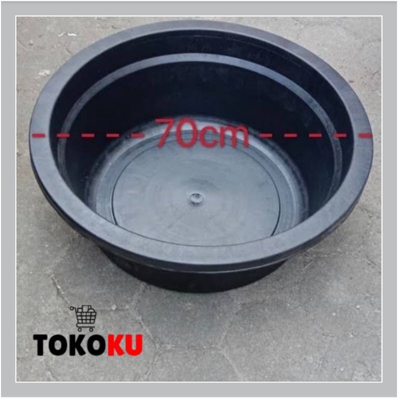 Jual 70 CM 32” JOLANG EMBER BAK BASKOM KARET HITAM BULAT ANTI PECAH ...