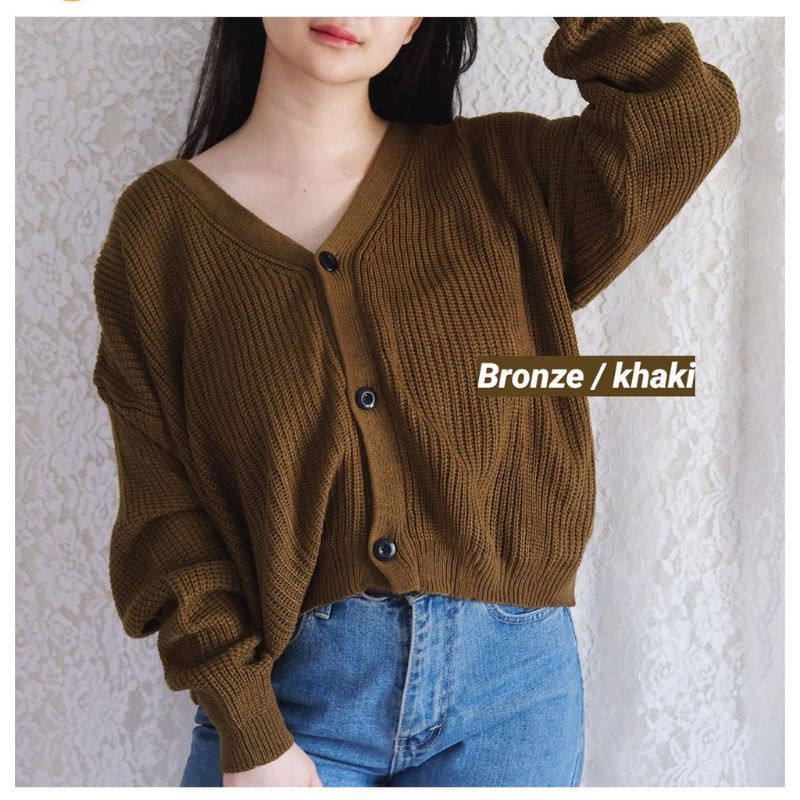 Jual Cardigan Rajut Crop Wanita Kgh Tebal Oversize Outer Knit Korean Style | Shopee Indonesia
